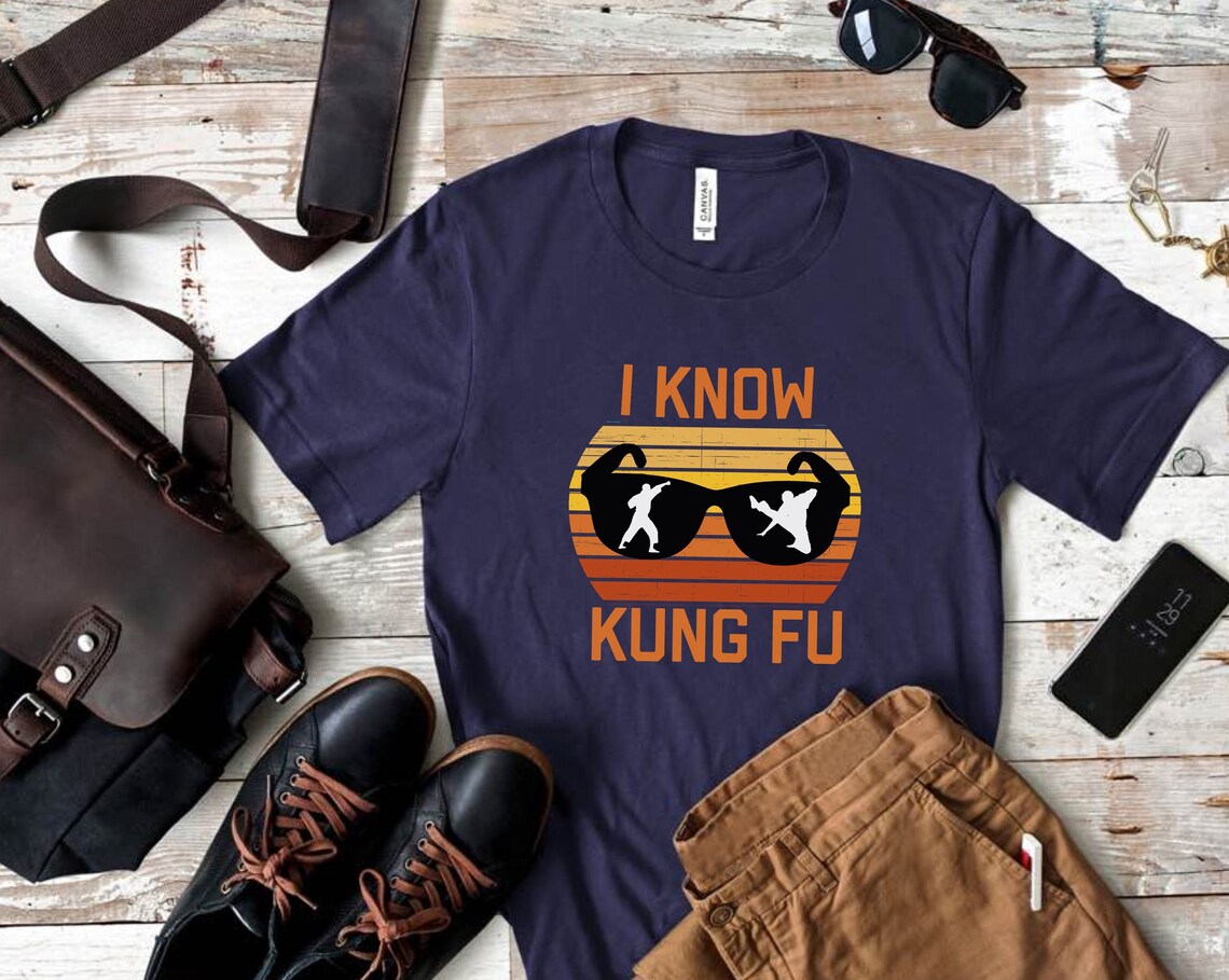 Chuck TV Show Shirt I Know Kung Fu the Intersect Glasses - Etsy