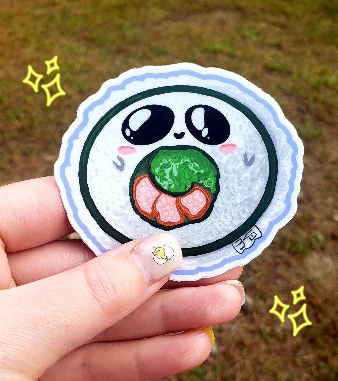 Kawaii Sushi Roll Sticker: Matte Vinyl Die Cut Sticker - Etsy