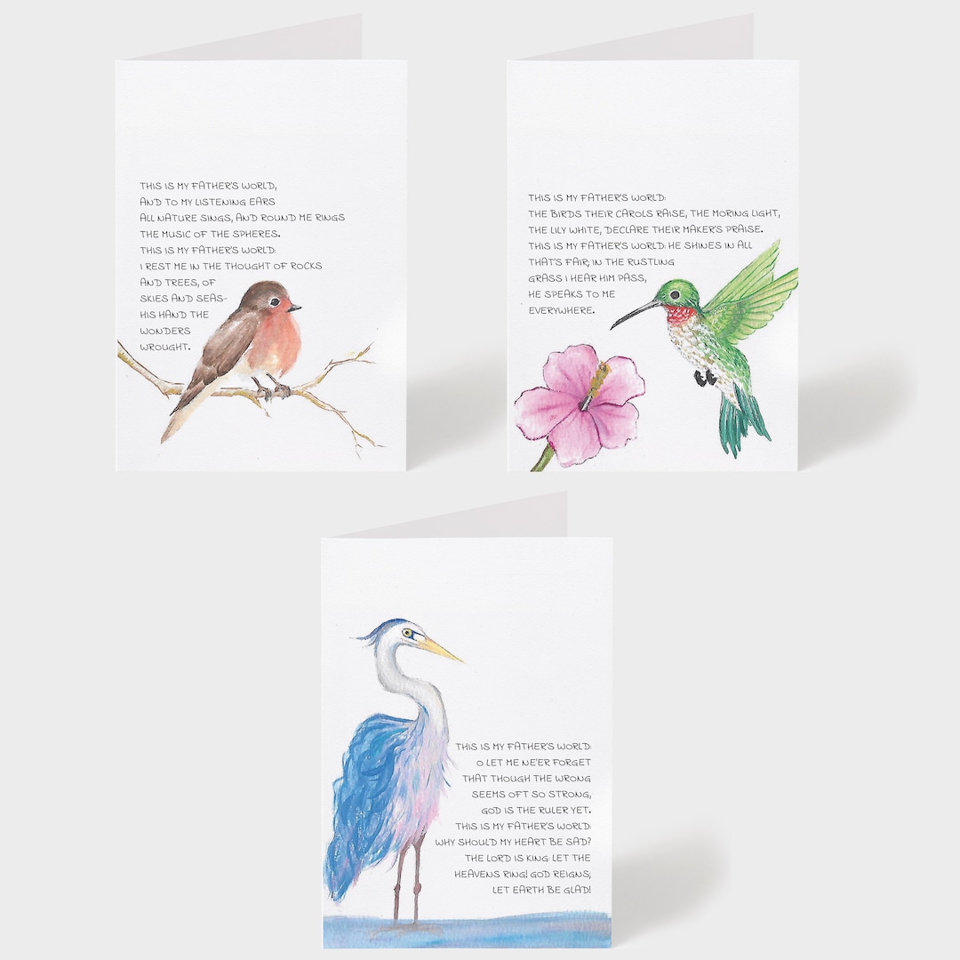 Hymns by Hannah Watercolor Christian Hymn Notecards, 4 Notecard Gift ...