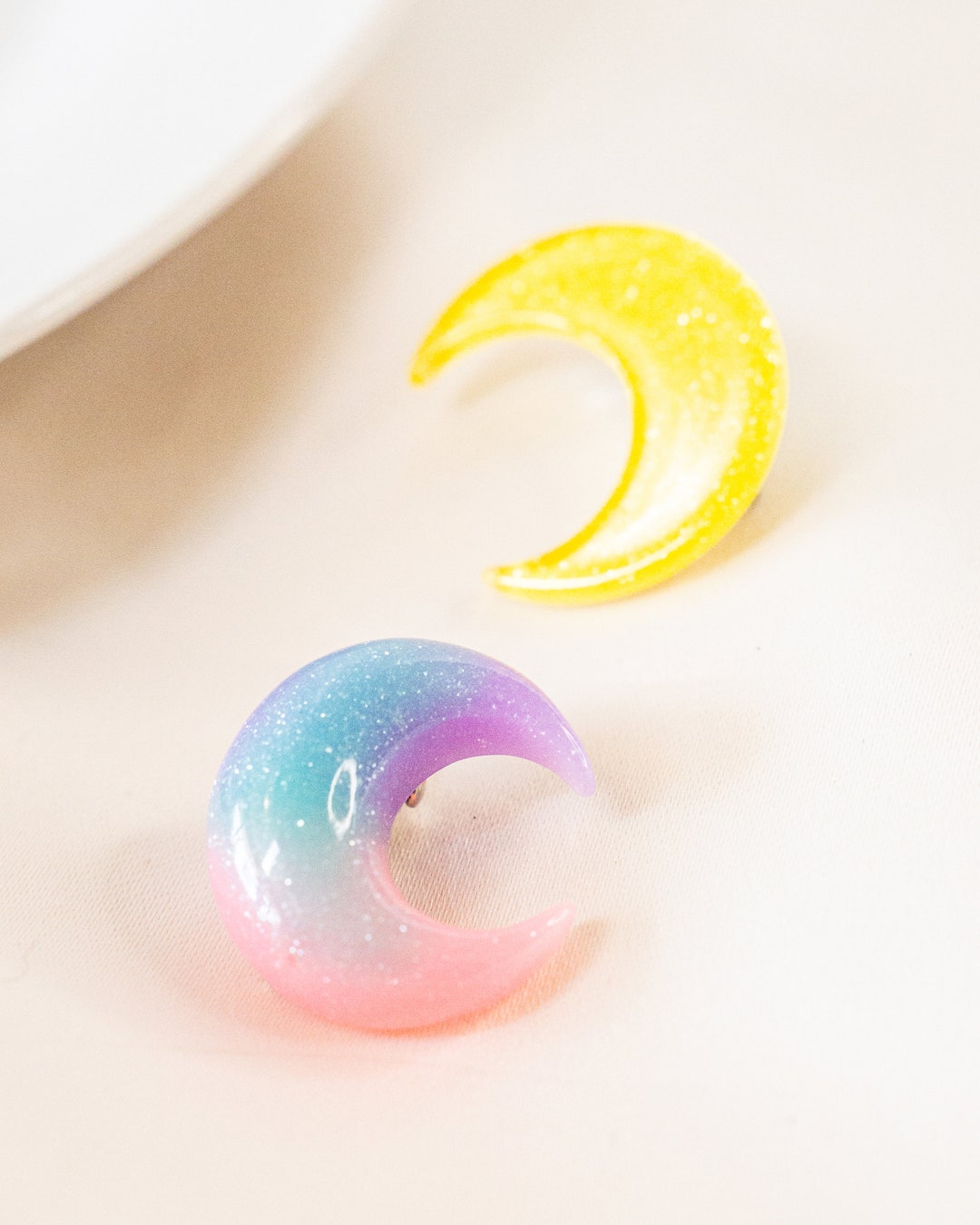 Acrylic Moon Hair Clips, Cute Handmade Hair Clip, Celtic Hair Pin, Hair ...