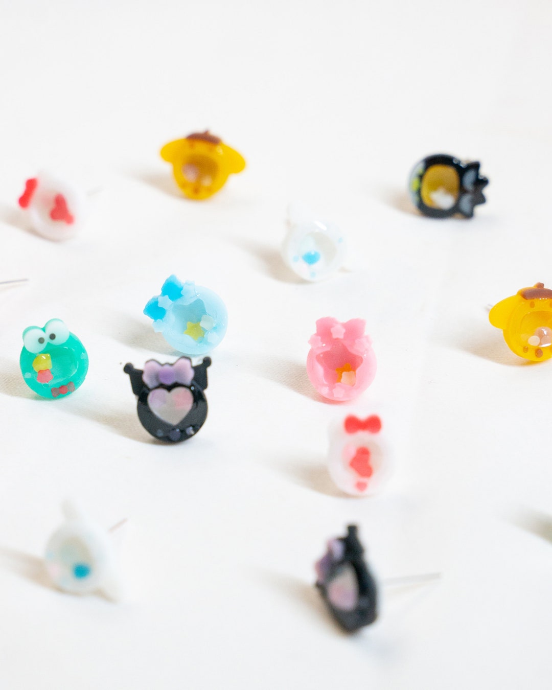 Mini Sanrio Friends Inspired Stud Earrings, Shaker Ear Studs Cute ...