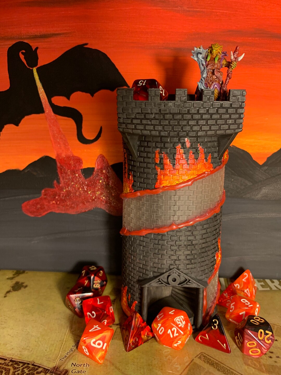 Hellfire Dice Tower - Etsy