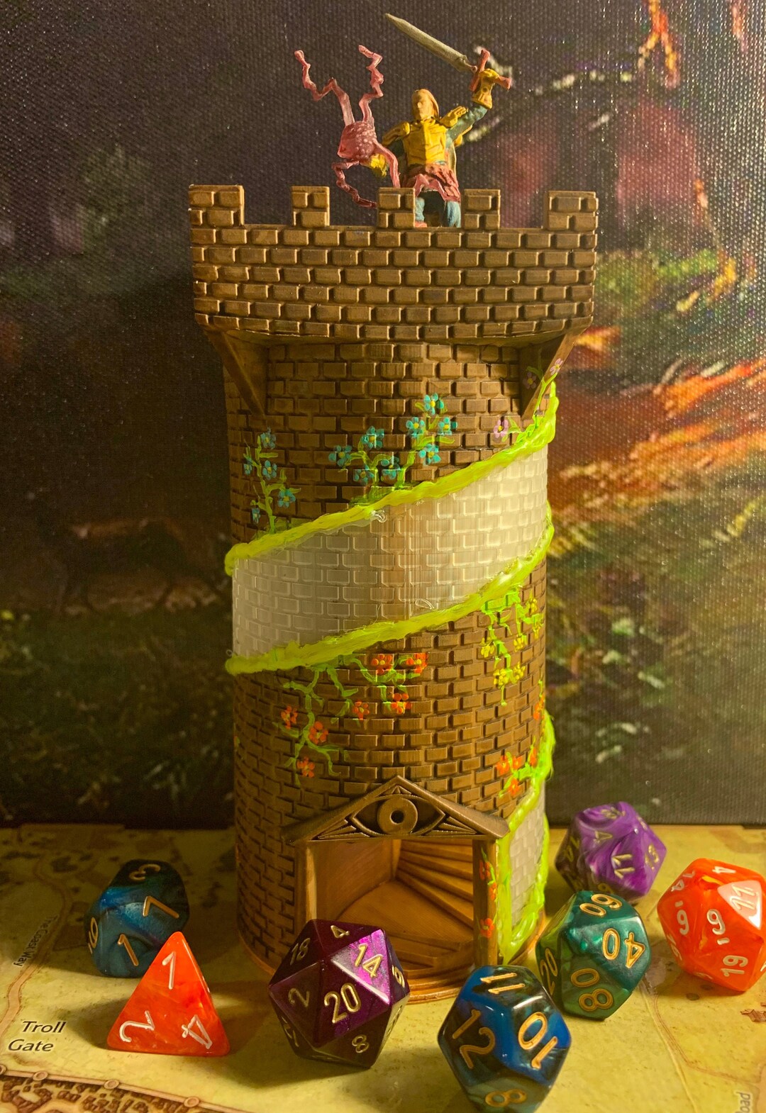 Flower Dice Tower - Etsy