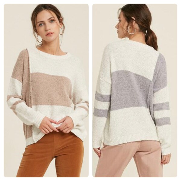 Color Block Knit - Etsy