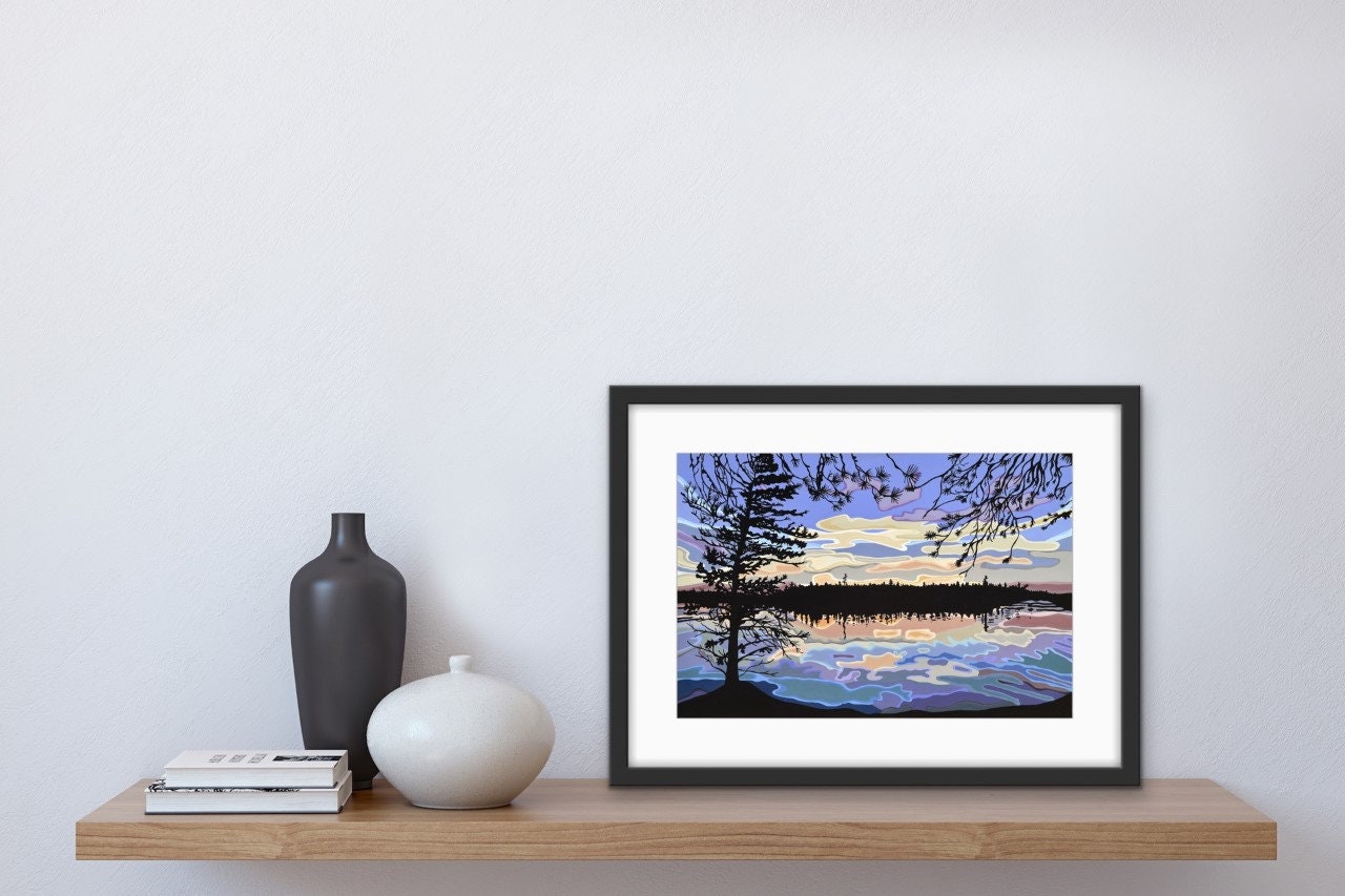 Haynes Lake Paper Print - Etsy