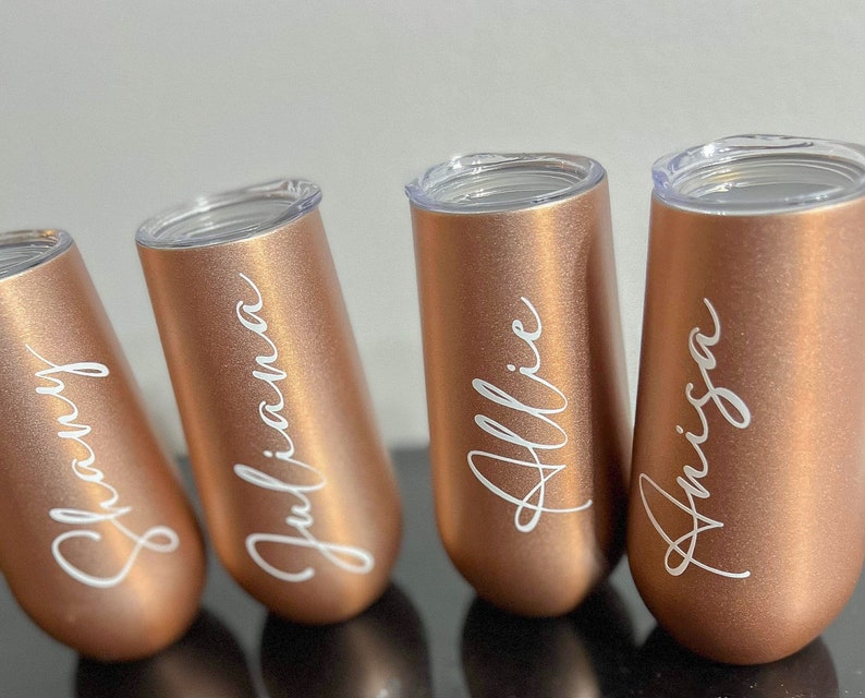 Custom Tumblers, Bridesmaid Proposal, Personalized Wine Tumbler, Rose ...