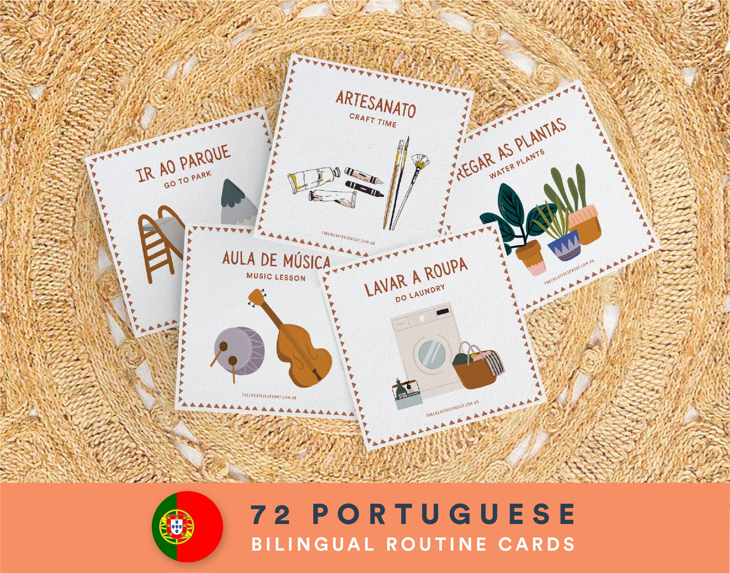 Portuguese Routine Chart Routine Checklist Routine Cards - Etsy