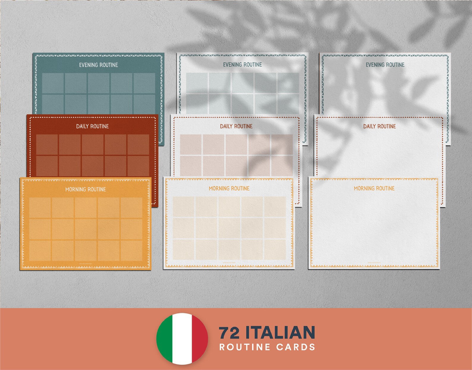 Italian Routine Chart Routine Checklist Routine Cards Daily - Etsy