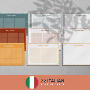 Italian Routine Chart, Routine Checklist, Routine Cards, Daily Rhythm ...