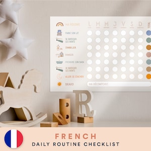 French Daily Routine Checklist, French Routine Checklist, Daily Rhythm ...