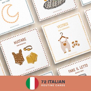 Italian Routine Chart, Routine Checklist, Routine Cards, Daily Rhythm ...