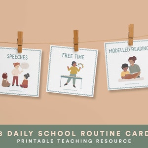 School Routine Cards, Routine Checklist, Routine Cards, Daily Rhythm ...