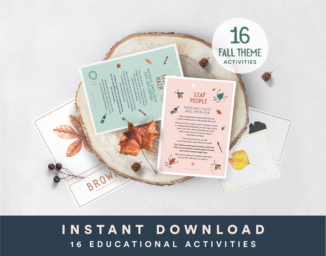 Fall Printable Educational Activity Bundle - Etsy