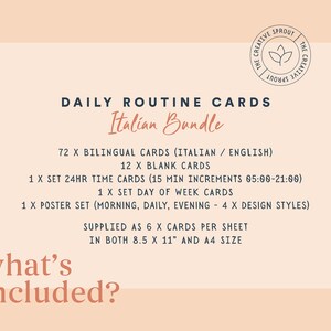 Italian Routine Chart, Routine Checklist, Routine Cards, Daily Rhythm ...