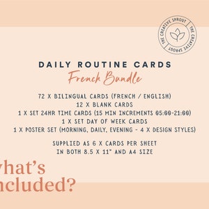 French Routine Chart, Routine Checklist, Routine Cards, Daily Rhythm ...