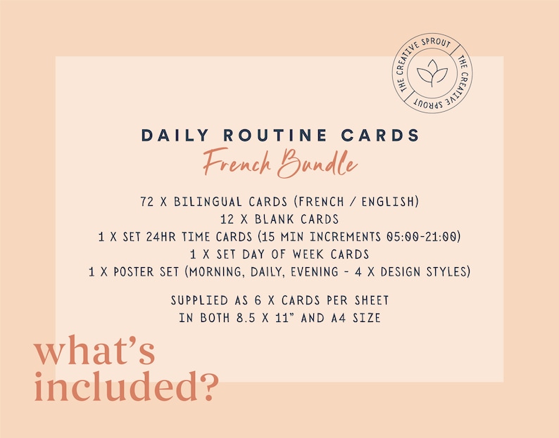 French Routine Chart, Routine Checklist, Routine Cards, Daily Rhythm ...