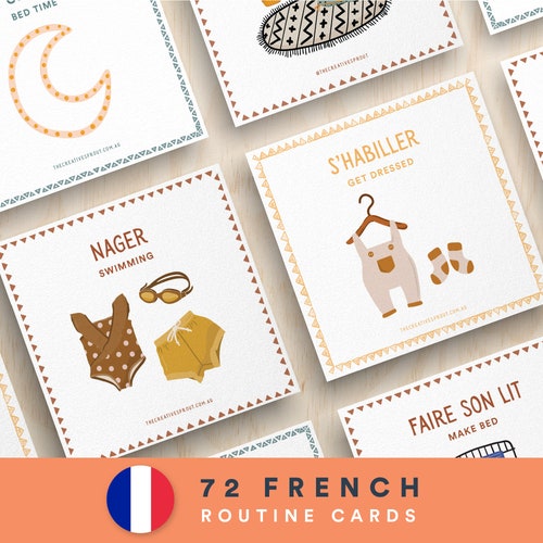 French Routine Chart Routine Checklist Routine Cards Daily - Etsy Australia
