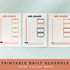 Printable Daily Checklist & Schedule - Etsy