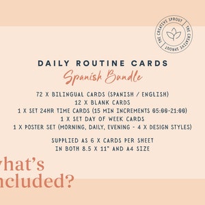Spanish Routine Chart, Routine Checklist, Routine Cards, Daily Rhythm ...