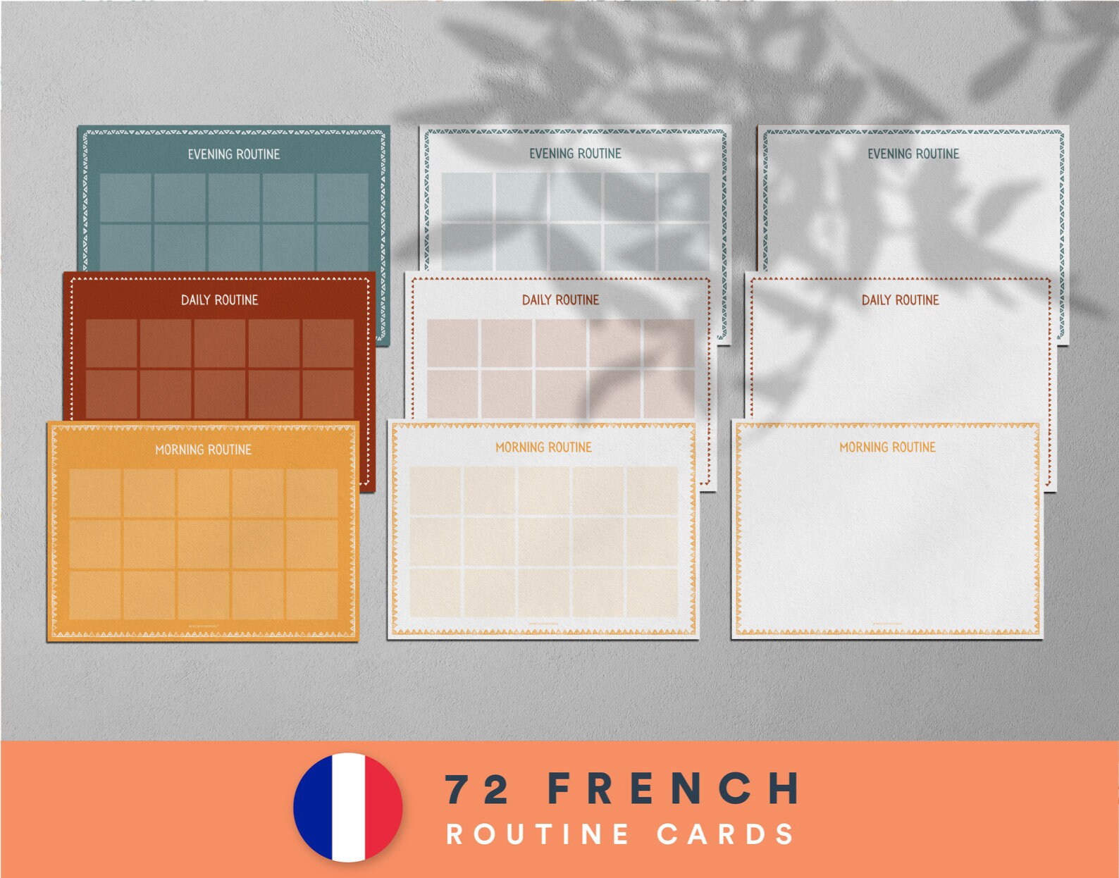 French Routine Chart, Routine Checklist, Routine Cards, Daily Rhythm ...