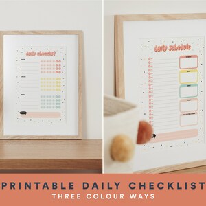 Printable Daily Checklist & Schedule - Etsy