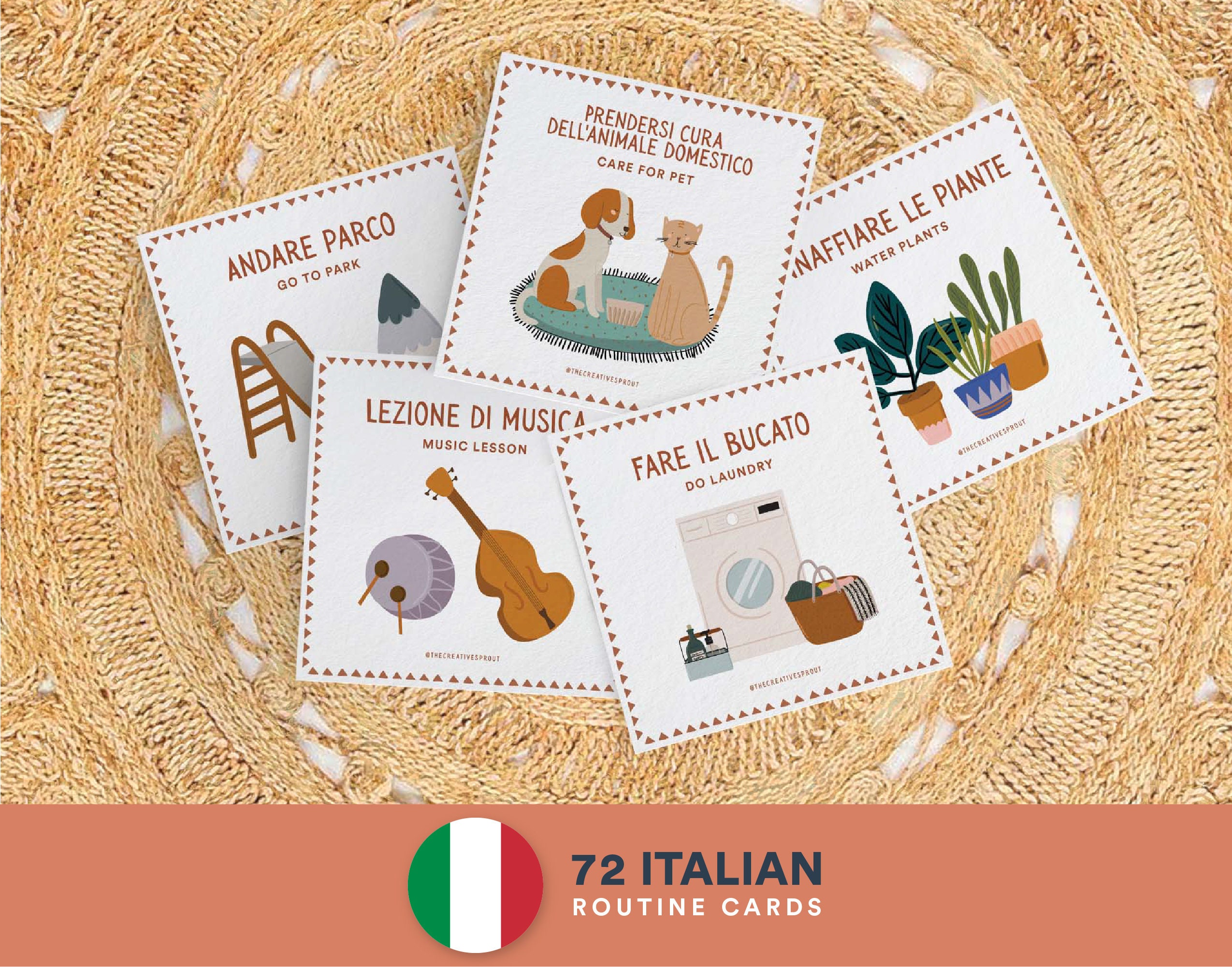 Italian Routine Chart Routine Checklist Routine Cards Daily - Etsy