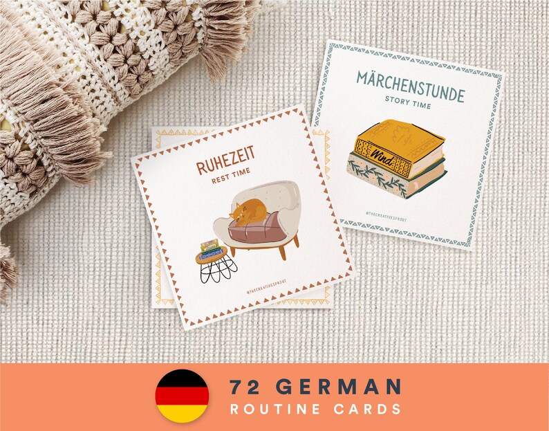 German Routine Chart Routine Checklist Routine Cards Daily | Etsy