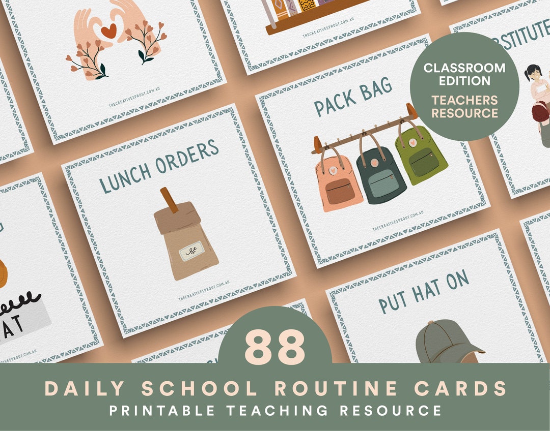 School Routine Cards, Routine Checklist, Routine Cards, Daily Rhythm ...