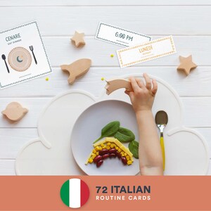 Italian Routine Chart, Routine Checklist, Routine Cards, Daily Rhythm ...