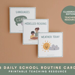 School Routine Cards, Routine Checklist, Routine Cards, Daily Rhythm ...