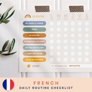 French Daily Routine Checklist, French Routine Checklist, Daily Rhythm ...