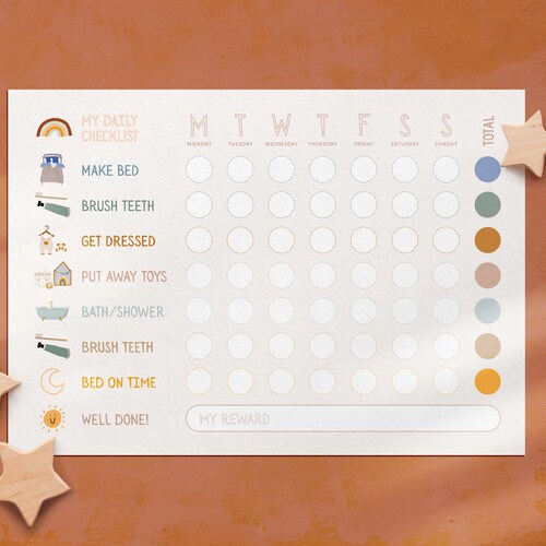 Daily Routine Cards & Chart Toddler Routine Checklist Daily - Etsy Canada