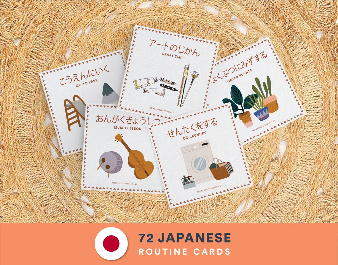 Japanese Routine Chart Routine Checklist Routine Cards - Etsy