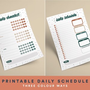 Printable Daily Checklist & Schedule - Etsy