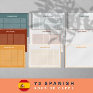 Spanish Routine Chart, Routine Checklist, Routine Cards, Daily Rhythm ...