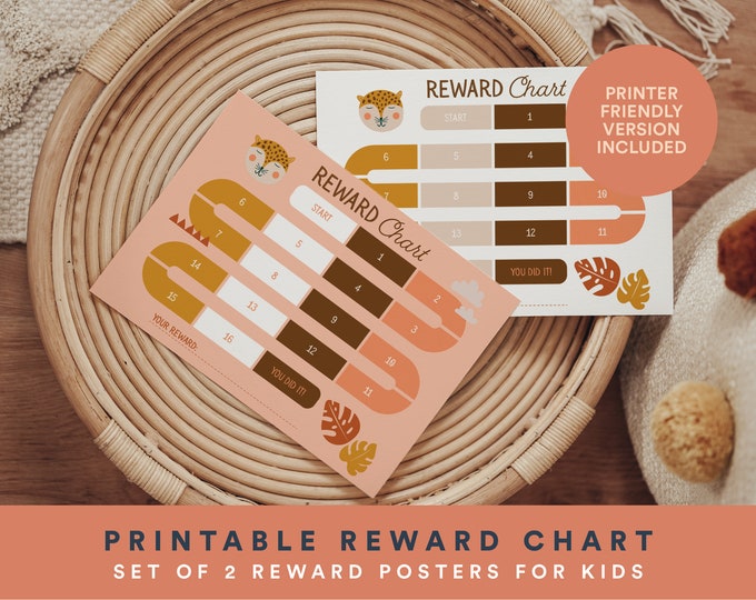 Reward Chart Printable PDF Instant Download - Toddler Reward Chart ...