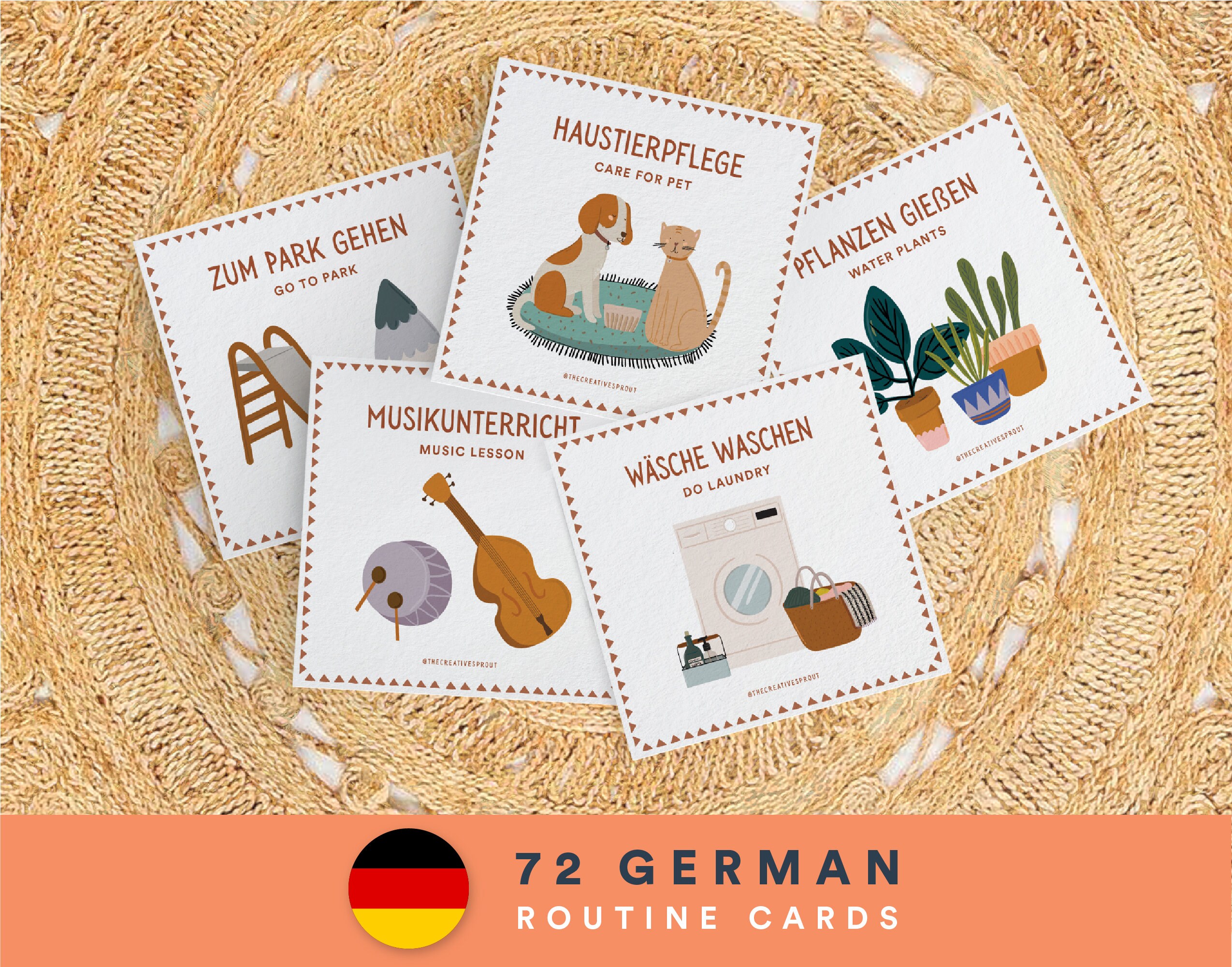 German Routine Chart Routine Checklist Routine Cards Daily - Etsy Australia
