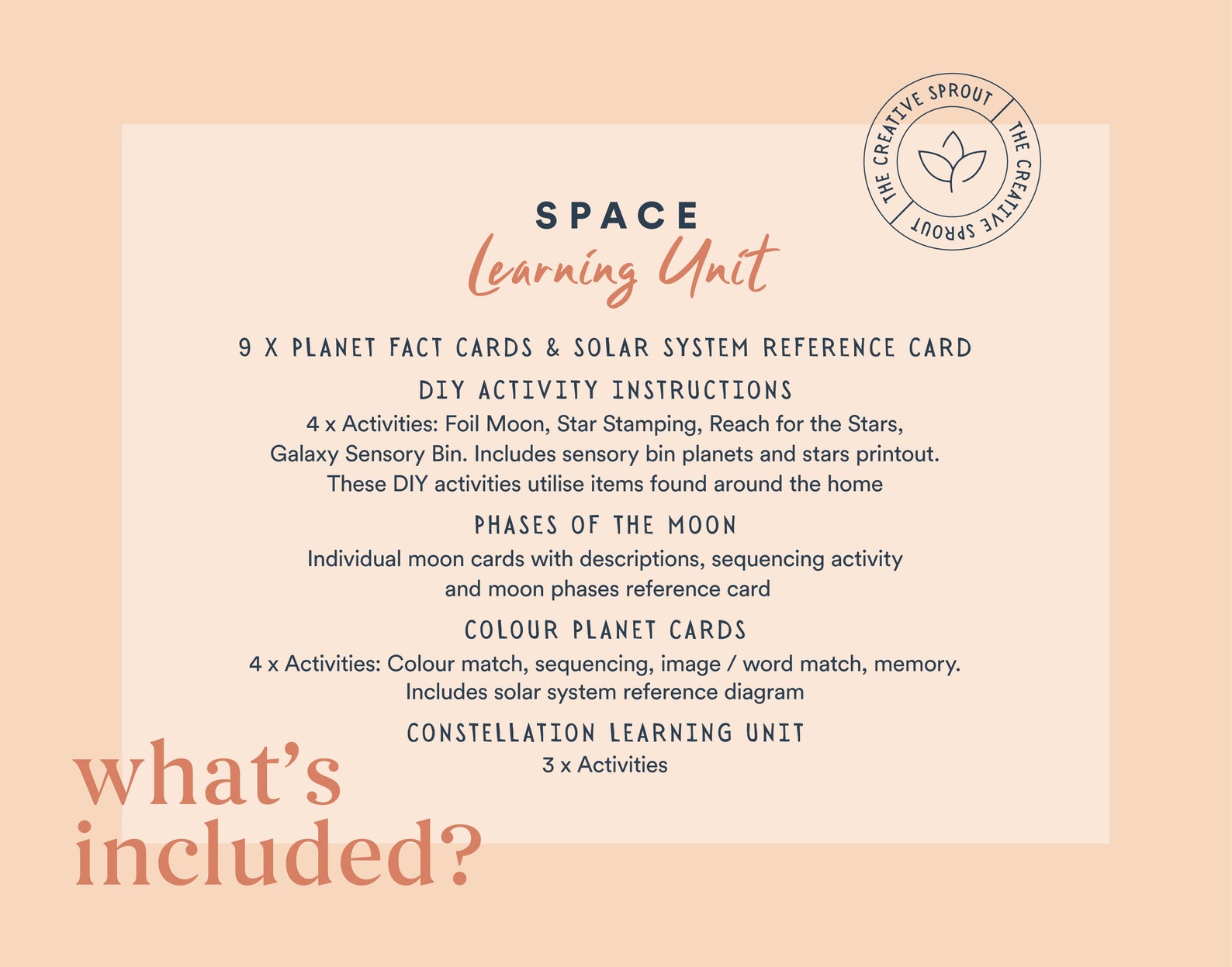 Space Activities Solar System Moon Phases Montessori | Etsy