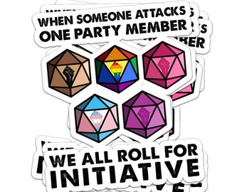 We All Roll for Initiative Sticker - Etsy