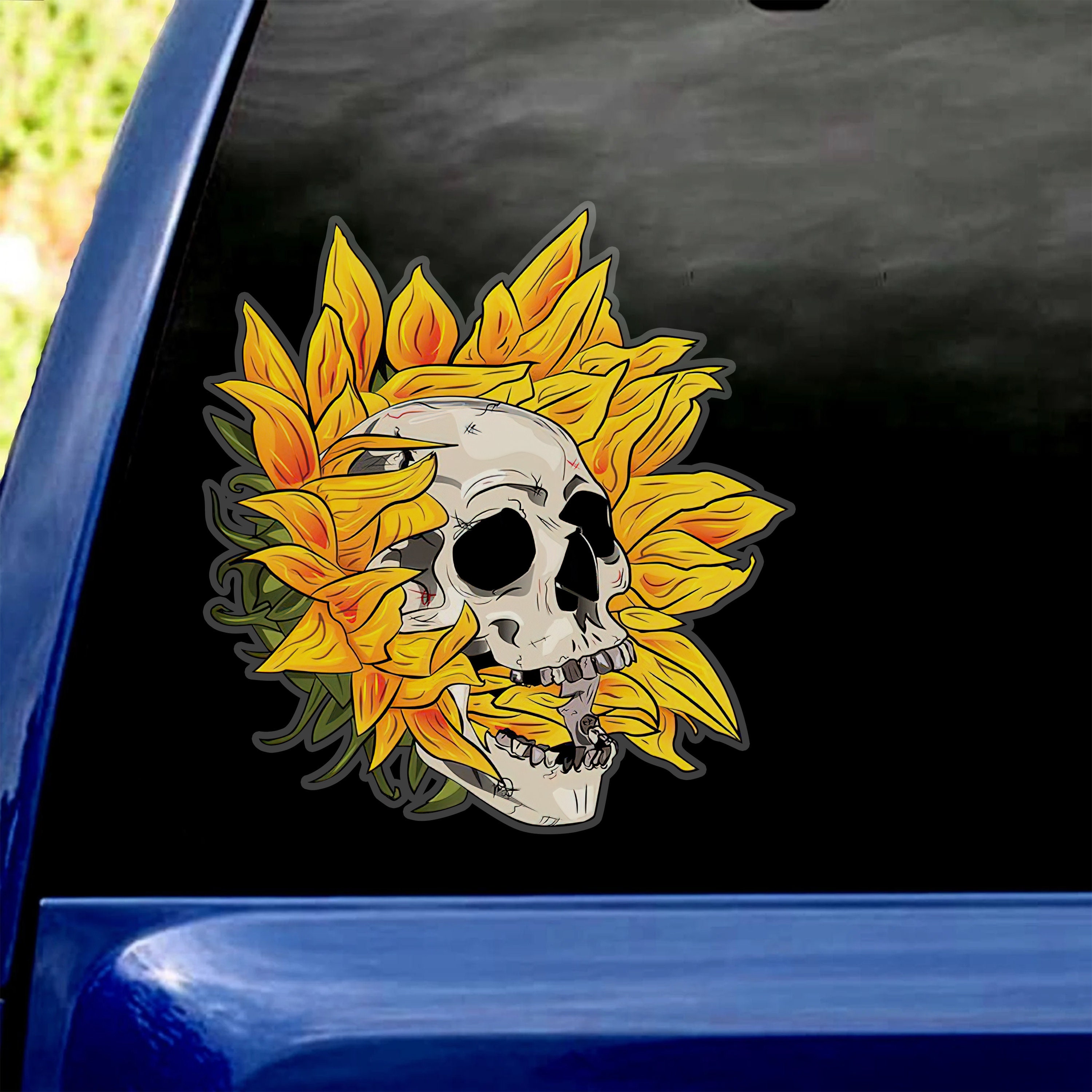 Sunflower Vs Footprints Skull