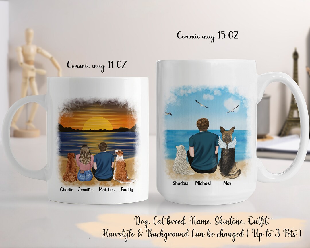 Christmas Gift, Family Couple With Dog Cat Personalized Gift, Custom ...
