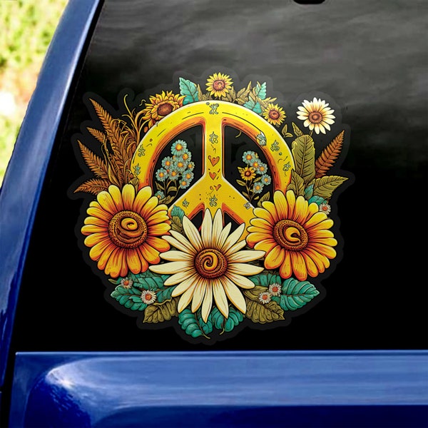 Hippie Bumper Sticker - Etsy