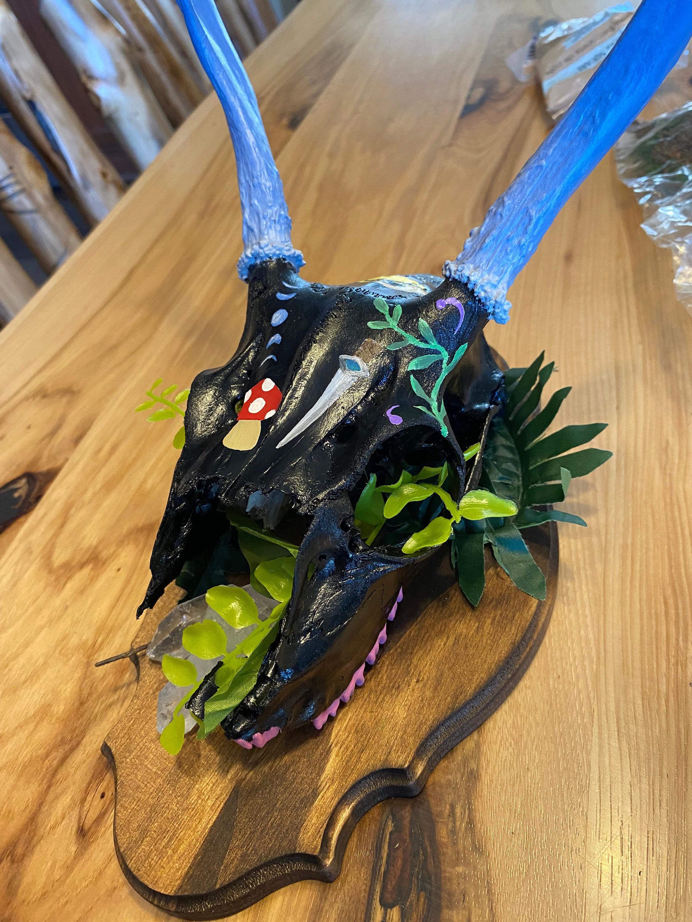 Hand Painted Deer Skull - Etsy