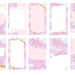 40 Instagram Stories Template Bundle Instagram Pink Marble - Etsy