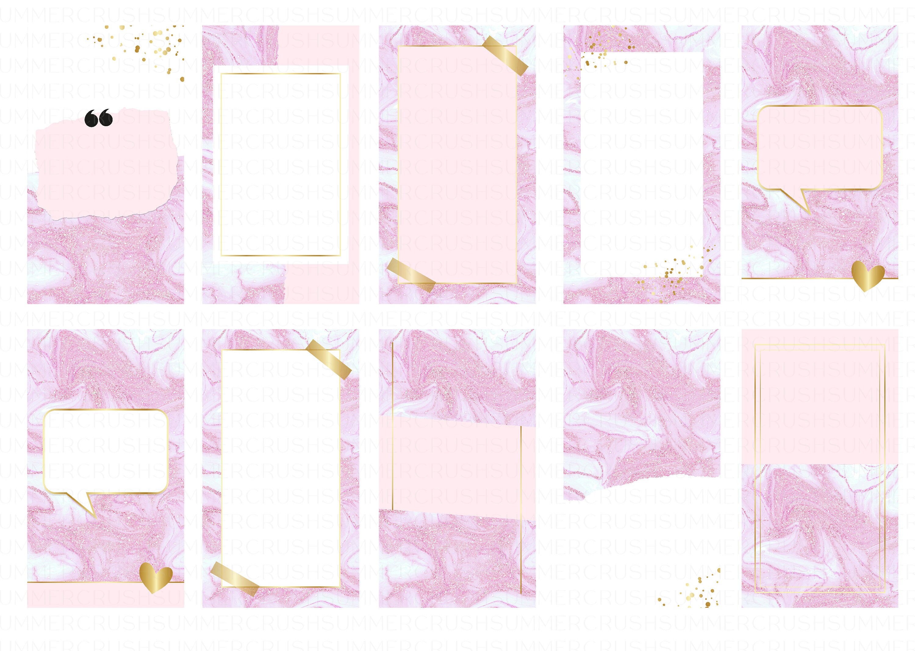 40 Instagram Stories Template Bundle Instagram Pink Marble - Etsy