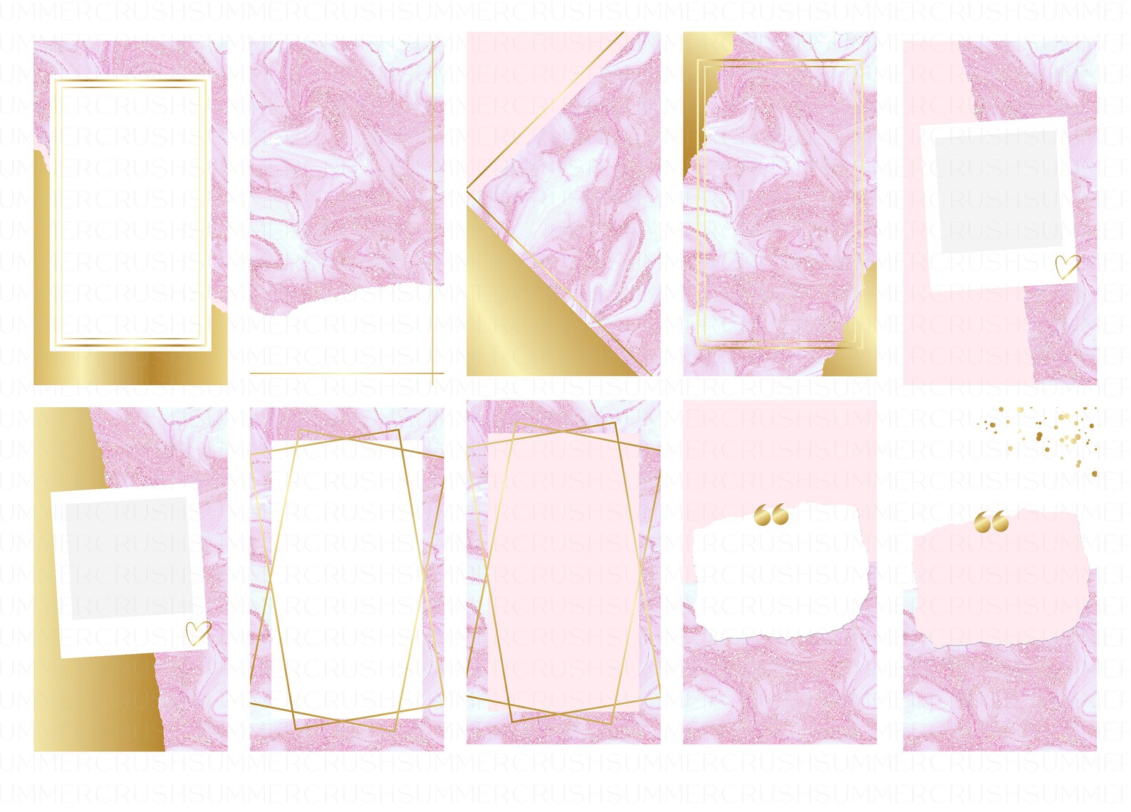 40 Instagram Stories Template Bundle Instagram Pink Marble - Etsy