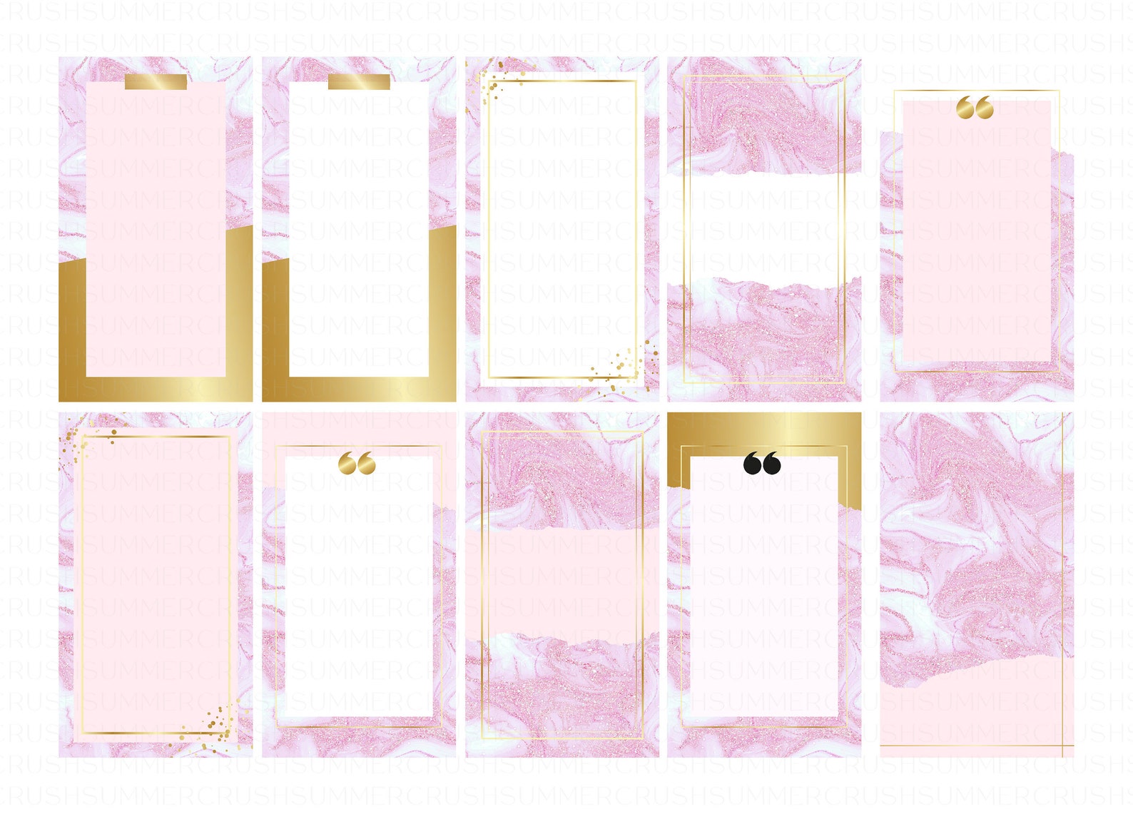 40 Instagram Stories Template Bundle Instagram Pink Marble - Etsy