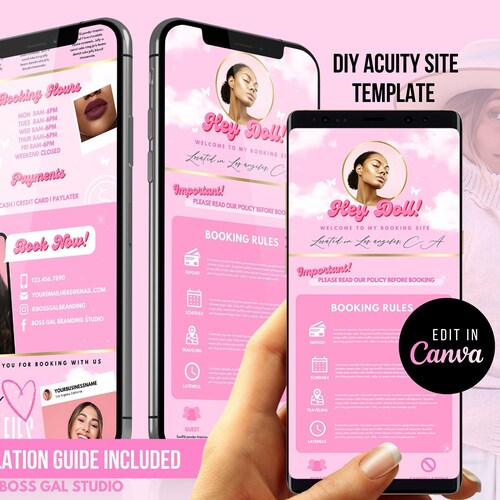 Acuity Scheduling Template DIY Booking Site Template Acuity - Etsy