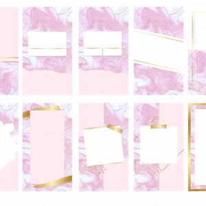 40 Instagram Stories Template Bundle Instagram Pink Marble - Etsy