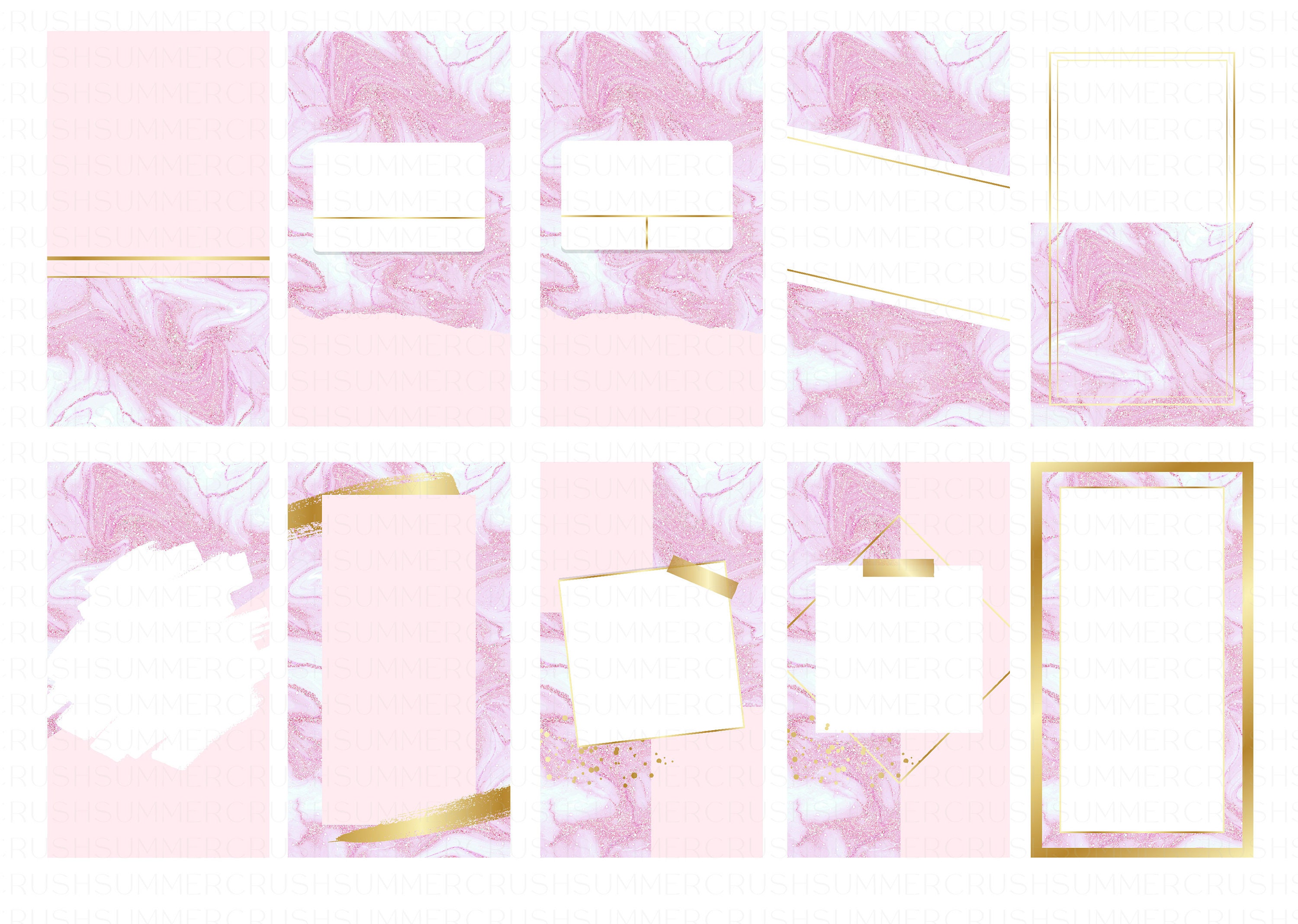 40 Instagram Stories Template Bundle Instagram Pink Marble - Etsy